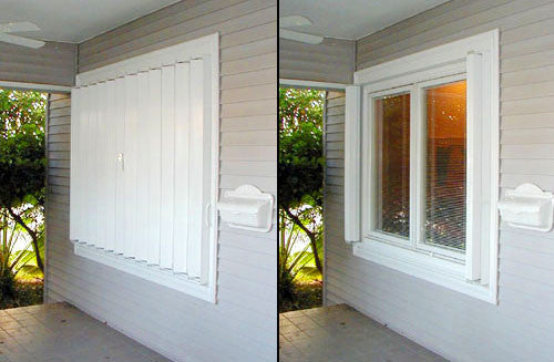 33" x 34.25" Folding Storm Shutter – Empire Shutters